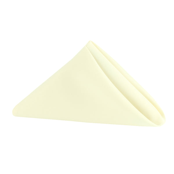 Premium Polyester Napkin 20"x20" - Ivory - CV Linens™