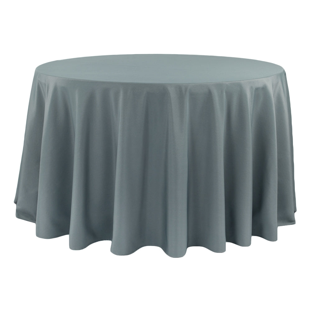 Buy Polyester 120" Round Tablecloth Pewter - CV Linens™