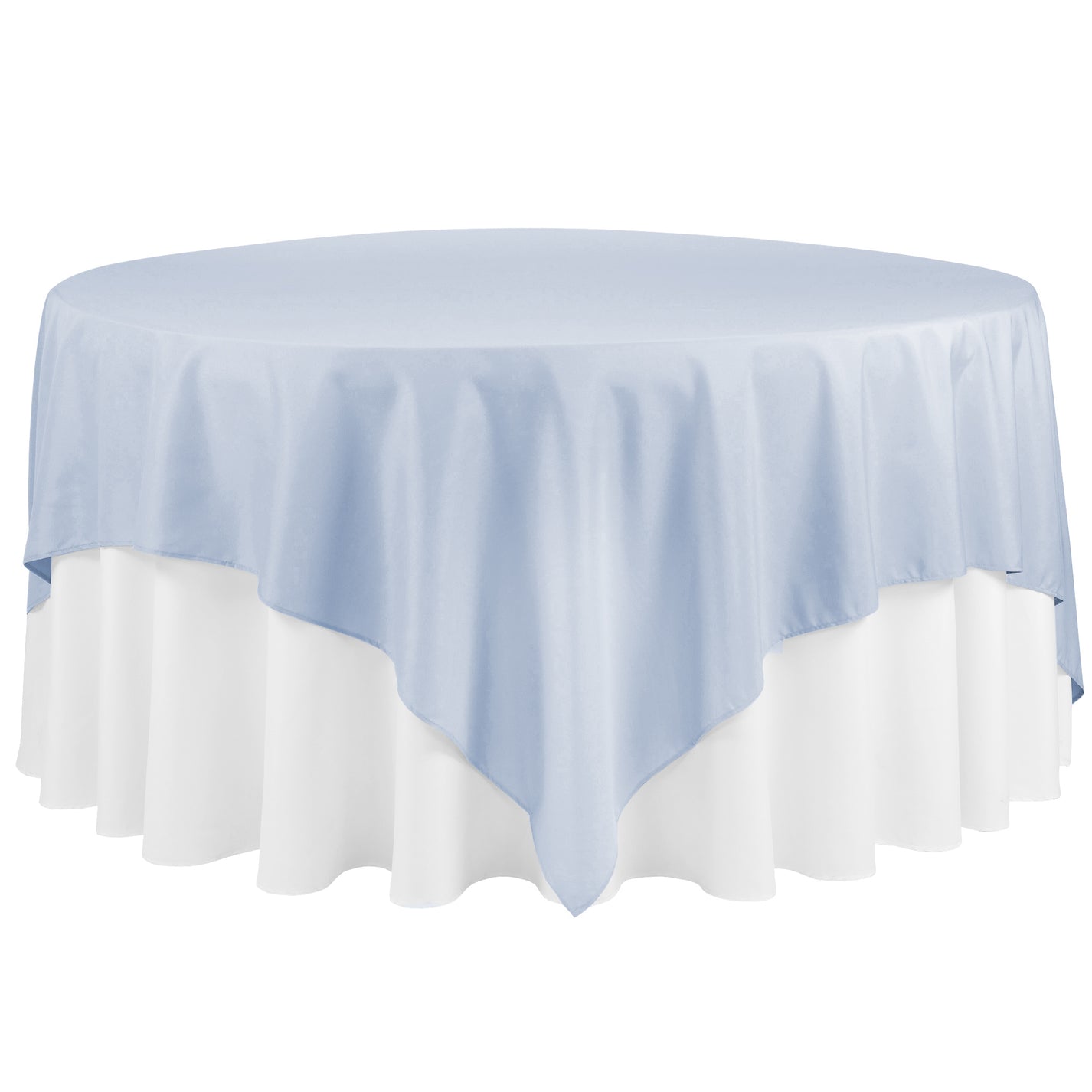 Polyester Square 90"x90" Overlay/Tablecloths - Dusty Blue - CV Linens™