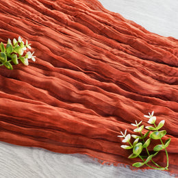 Premium Cheesecloth Table Runner 16FT x 25" - Rust– CV Linens