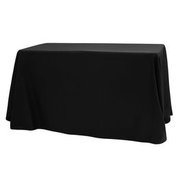Black 90"x108" Rectangular Oblong Polyester Tablecloth– CV Linens