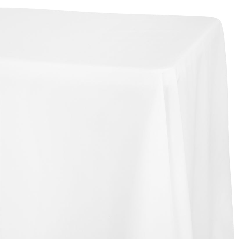 White 90"x108" Rectangular Oblong Polyester Tablecloth– CV Linens