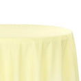 Premium Polyester 90" Round Tablecloth - Pastel Yellow - CV Linens™