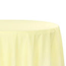 Premium Polyester 90" Round Tablecloth - Pastel Yellow - CV Linens™