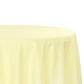 Premium Polyester 90" Round Tablecloth - Pastel Yellow - CV Linens™