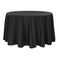 Black Polyester 120" Round Tablecloth - CV Linens™