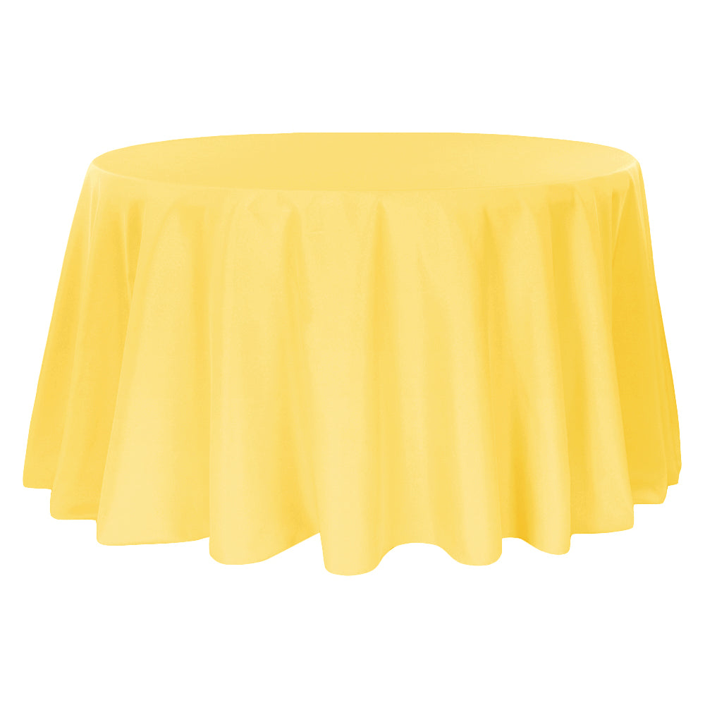 Premium Polyester 120" Round Tablecloth - Canary Yellow - CV Linens™