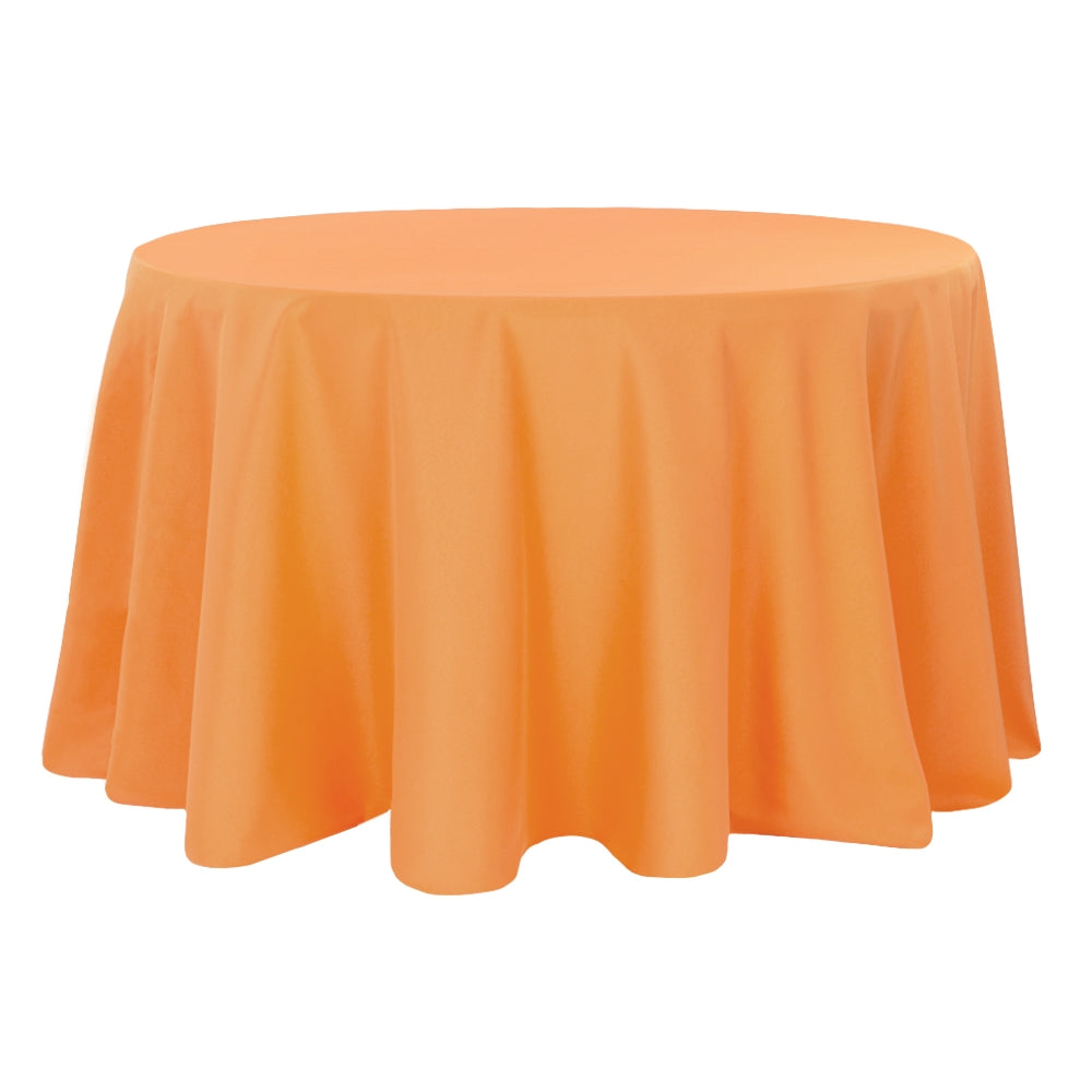 Orange Polyester 120" Round Tablecloth - CV Linens™