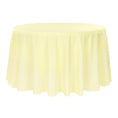 Premium Polyester 120" Round Tablecloth - Pastel Yellow - CV Linens™