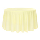 Premium Polyester 120" Round Tablecloth - Pastel Yellow - CV Linens™