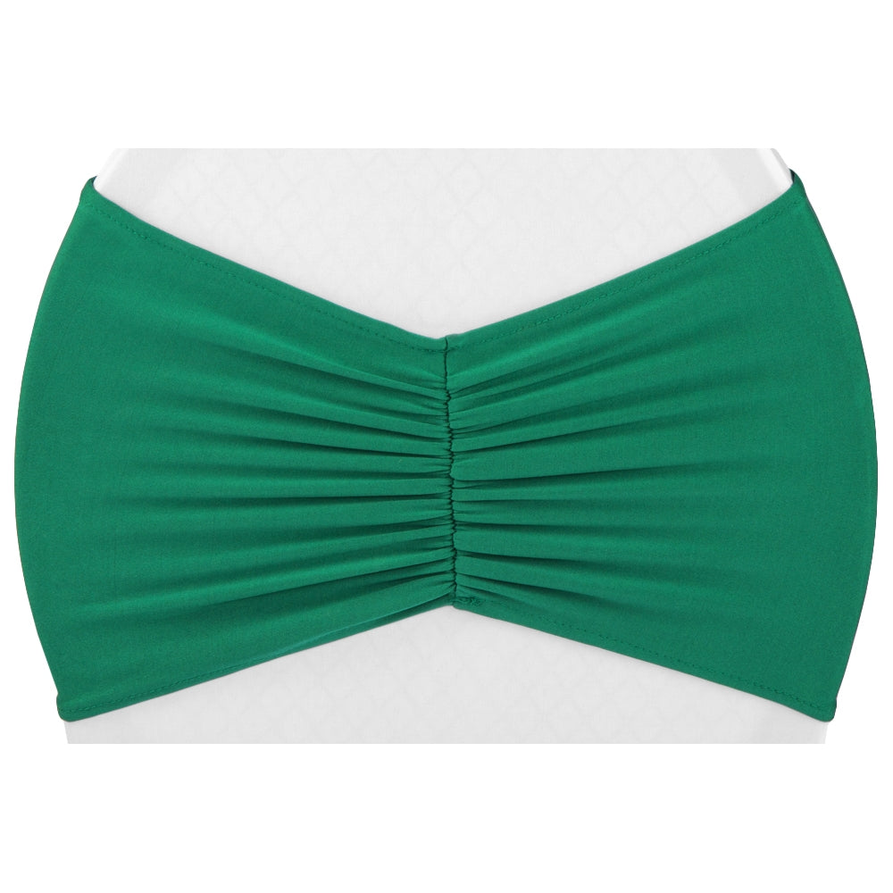 Ruffled Spandex Chair Band - Emerald Green - CV Linens