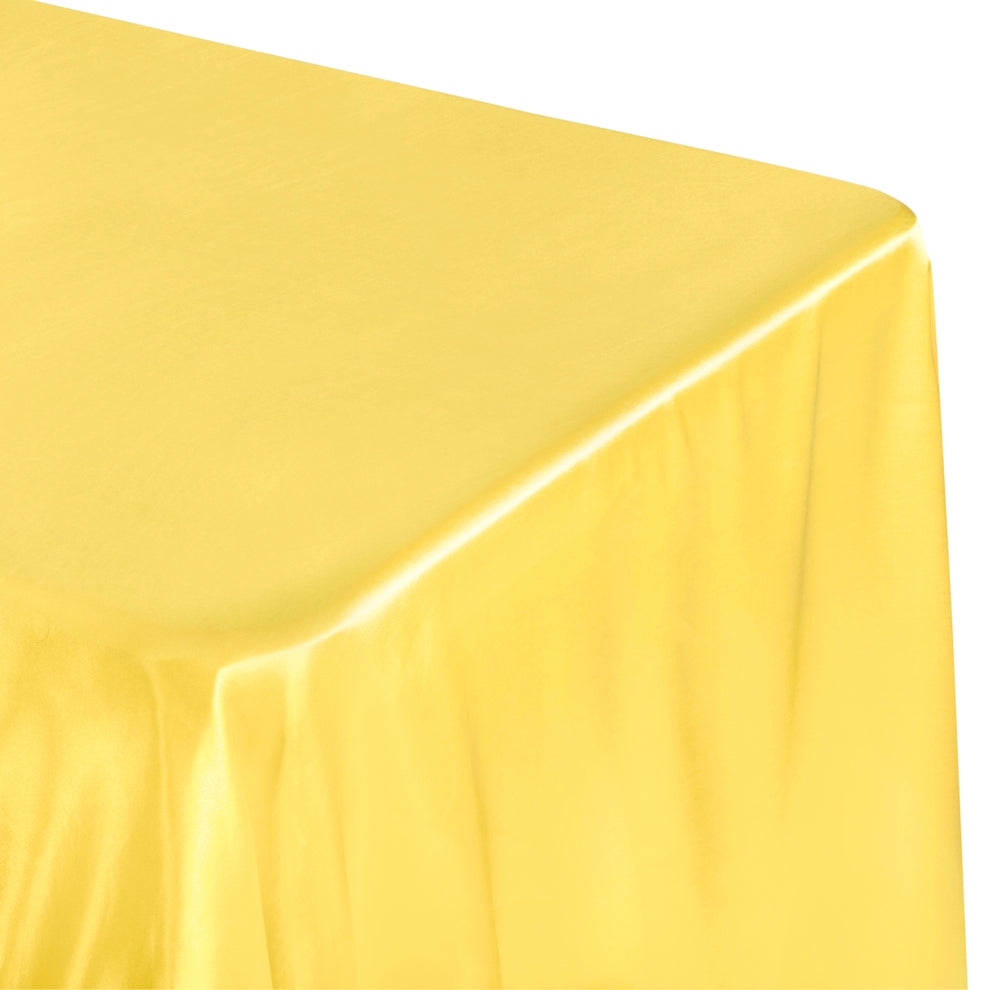 Satin Rectangular 90"x132" Tablecloth - Canary Yellow (Bright Yellow ...