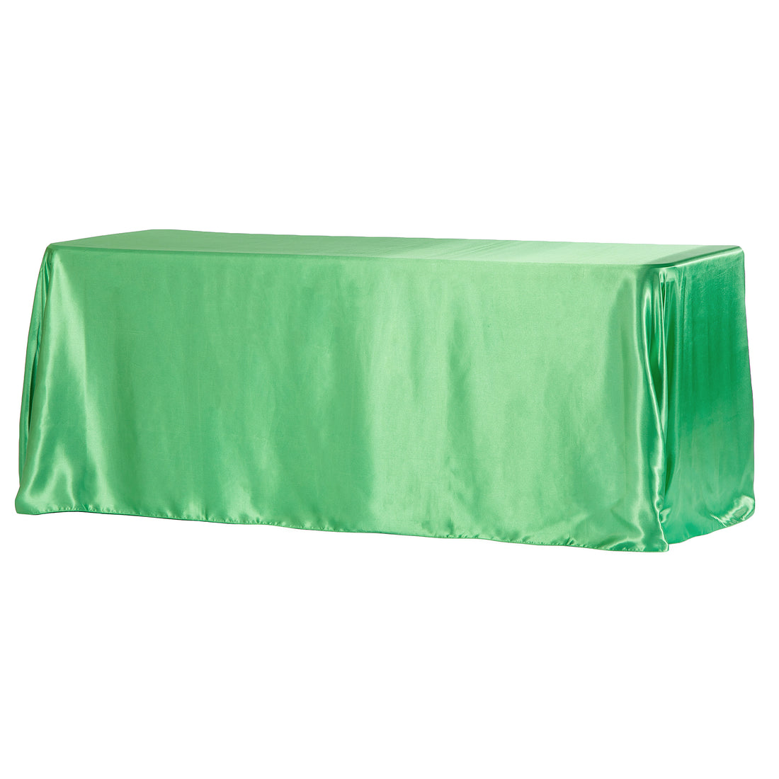 Satin Rectangular 90"x132" Tablecloth - Kelly Green: Elevate Your Event ...