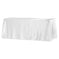 Satin Rectangular 90"x132" Tablecloth - White - CV Linens