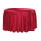 Satin 132" Round Tablecloth - Apple Red - CV Linens™