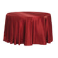 Satin 132" Round Tablecloth - Burgundy - CV Linens™