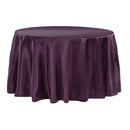 Satin 120" Round Tablecloth - Eggplant/Plum - CV Linens™