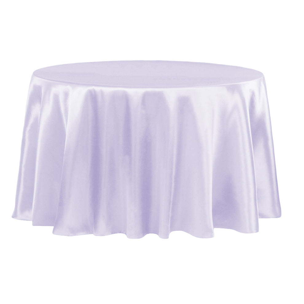 Satin 120" Round Tablecloth - Lavender - CV Linens™