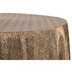 Satin 120" Round Tablecloth - Leopard Design - CV Linens™