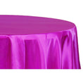 Satin 132" Round Tablecloth - Magenta Violet - CV Linens™