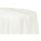 Satin 132 inch Round Tablecloth Ivory at CV Linens