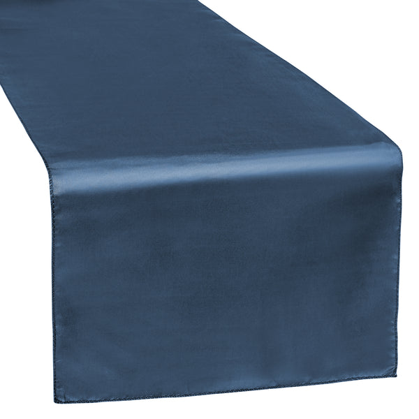 Satin Table Runner - Navy Blue - CV Linens