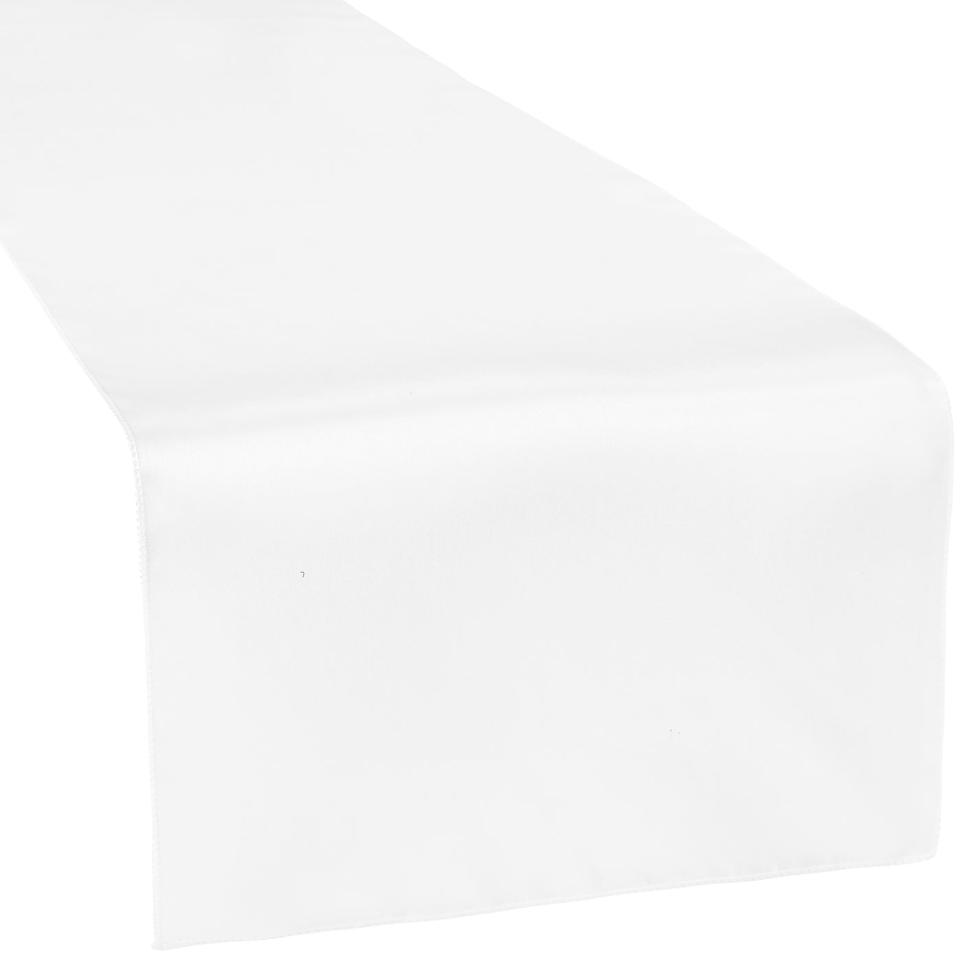 Satin Table Runner - White - CV Linens