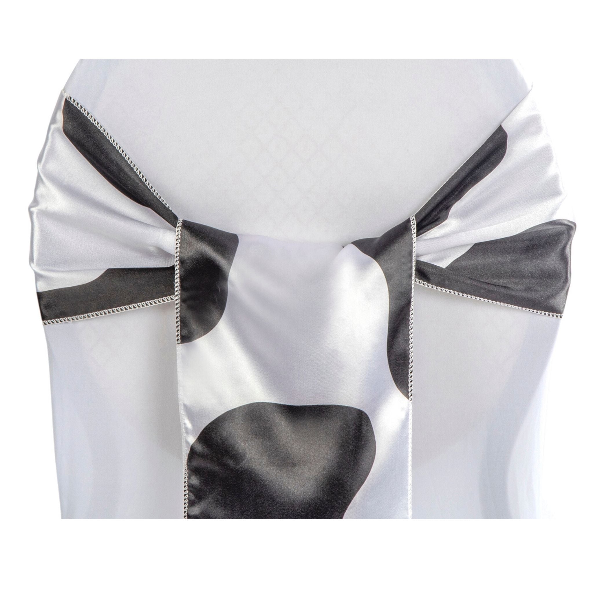 Standard Satin Sash Cow Animal Print - CV Linens