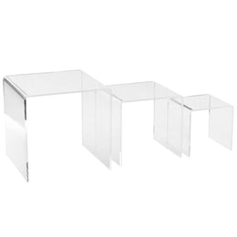 Set of 3 Acrylic Riser Display Stands - Clear - CV Linens™