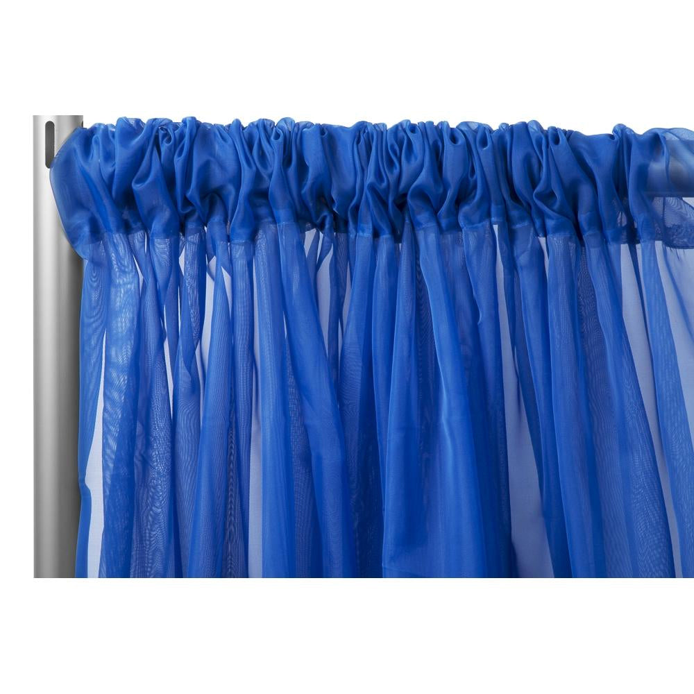 Sheer Voile Flame Retardant (FR) 14ft H x 118" W Drape/Backdrop Curtain ...
