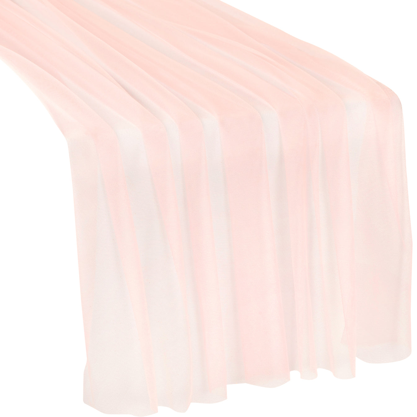 Soft Tulle Table Runner Extra Long 30" x 16ft - Blush - CV Linens™