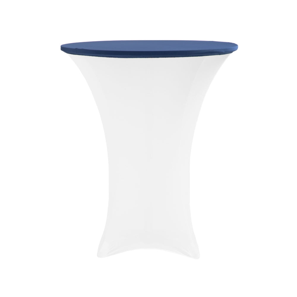 Spandex Table Topper/Cap 30"-36" Round - Navy Blue - CV Linens™