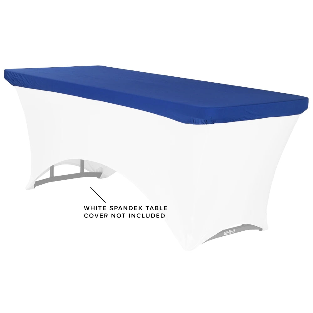 Spandex Table Topper/Cap 6 FT Rectangular - Royal Blue - CV Linens™