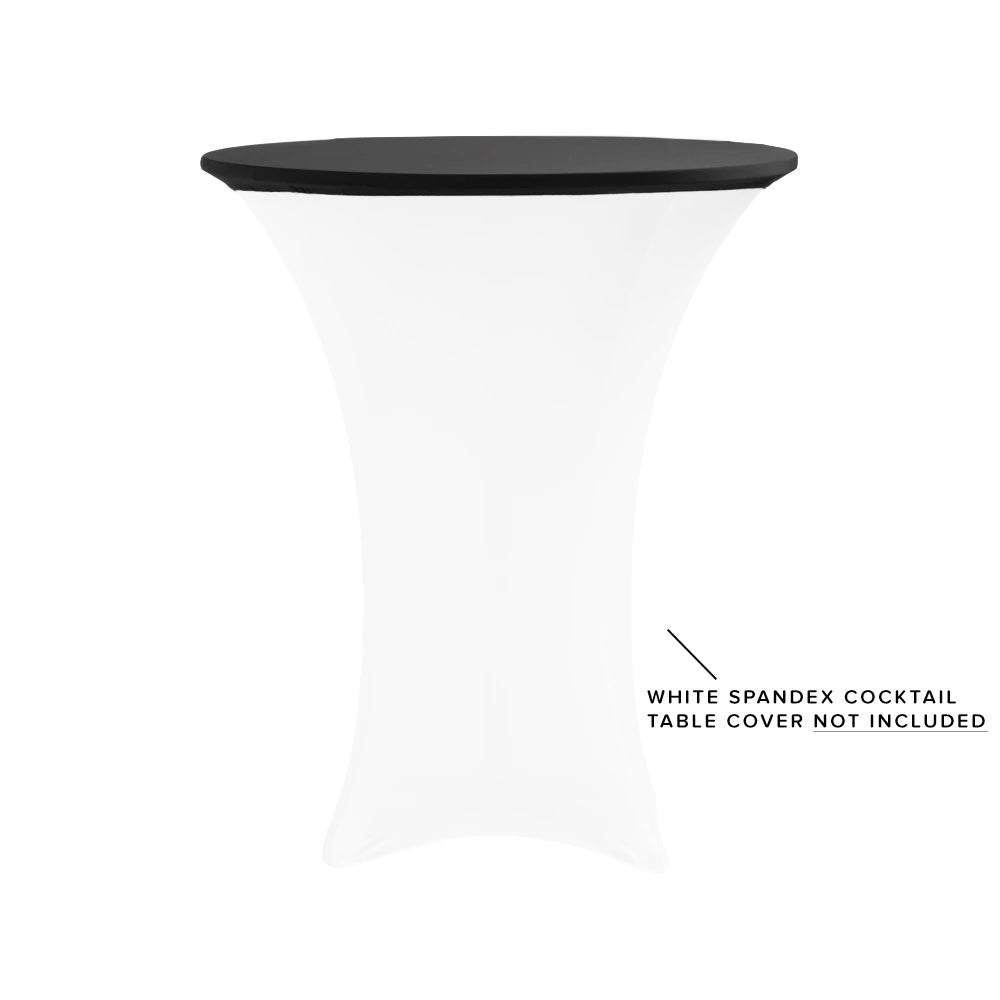 Wholesale Spandex Table Topper/Cap 32"-36" Round Black - CV Linens™