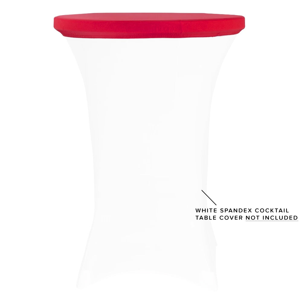 Spandex Table Topper/Cap 32"-36" Round - Red– CV Linens