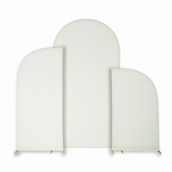Spandex Arch Covers for Chiara Frame Backdrop 3pc/set - Ivory - CV Linens™