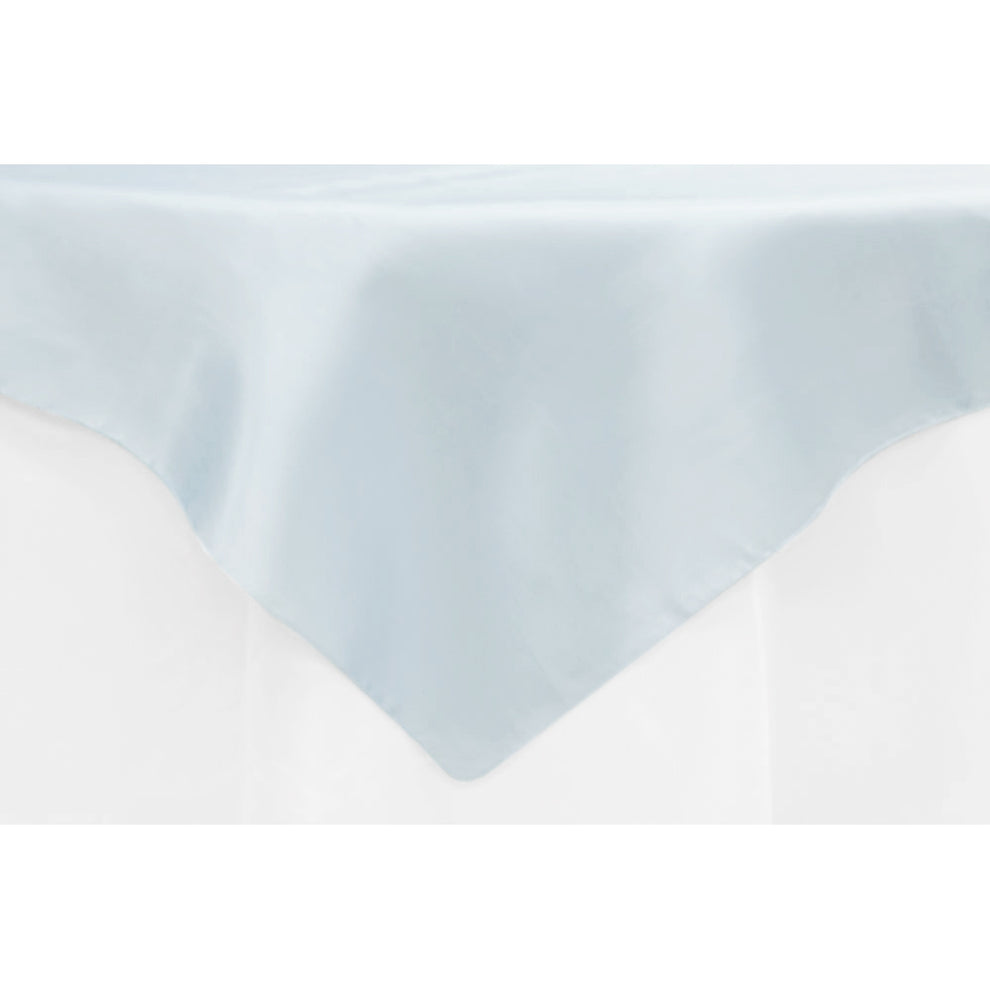 Square 54" SATIN Table Overlay - Dusty Blue - CV Linens™