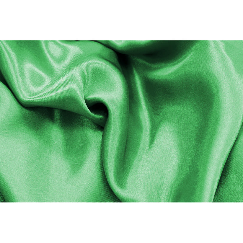 Square 72" Satin Table Overlay - Kelly Green - CV Linens