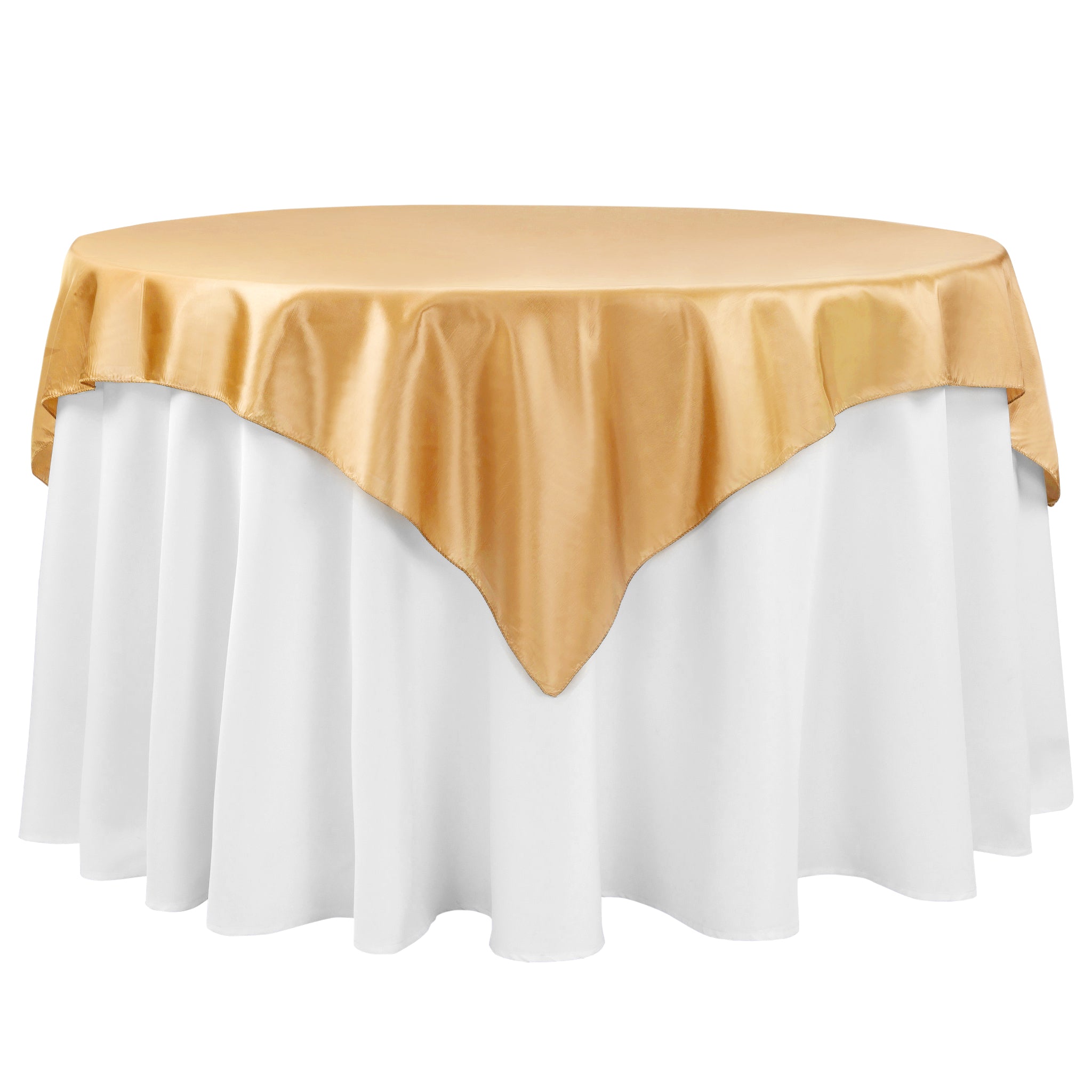 Taffeta Table Overlay Topper 54"x54" Square - Gold– CV Linens