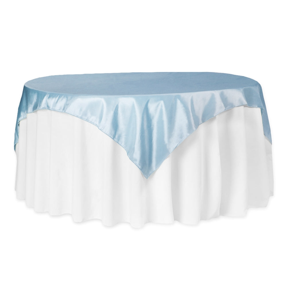 Taffeta Table Overlay Topper 72"x72" Square - Baby Blue - CV Linens™