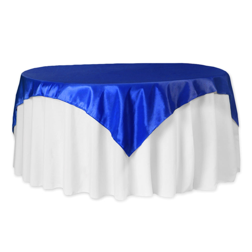 Taffeta Table Overlay Topper 72"x72" Square - Royal Blue - CV Linens™