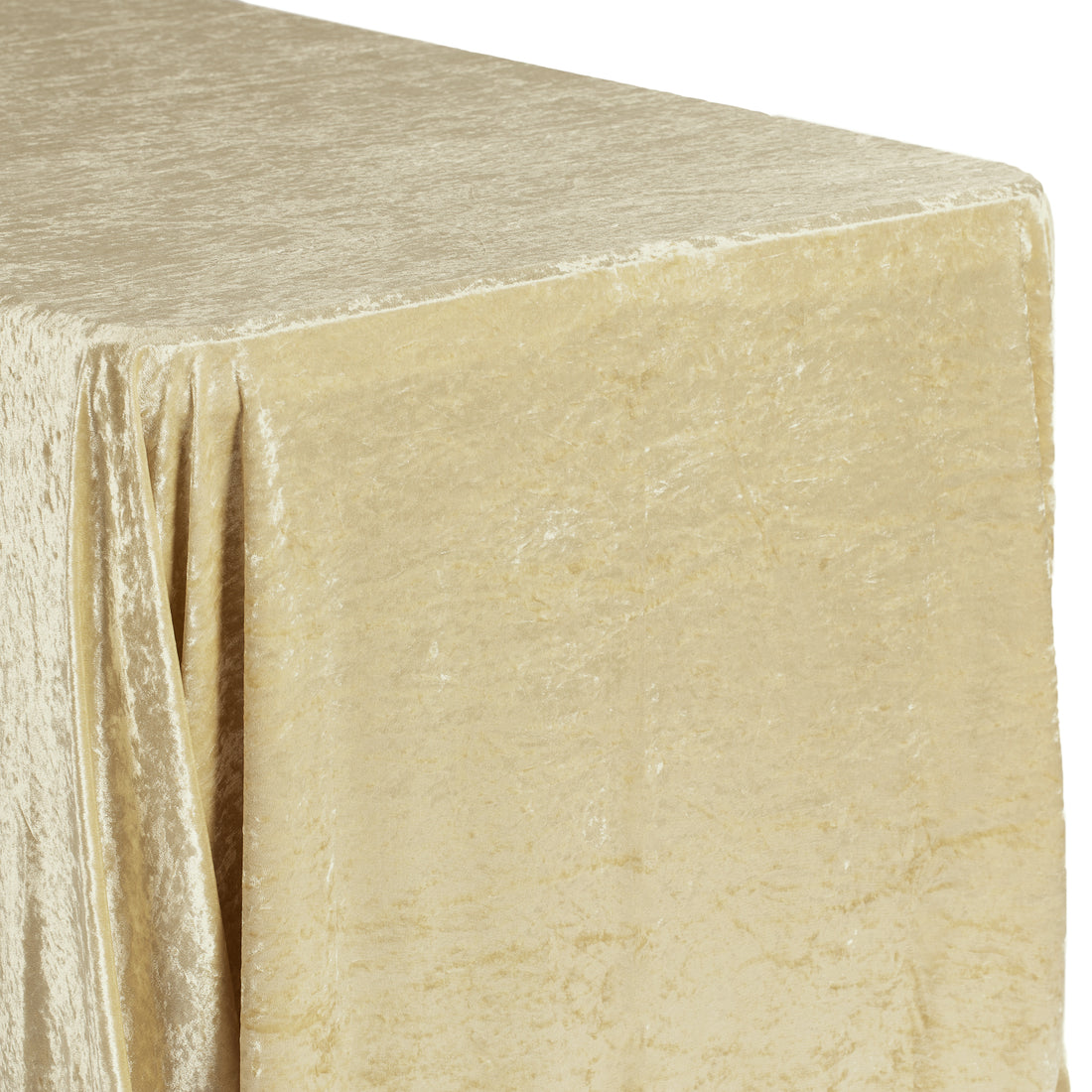 Velvet 90"x132" Rectangular Tablecloth Champagne - CV Linens™