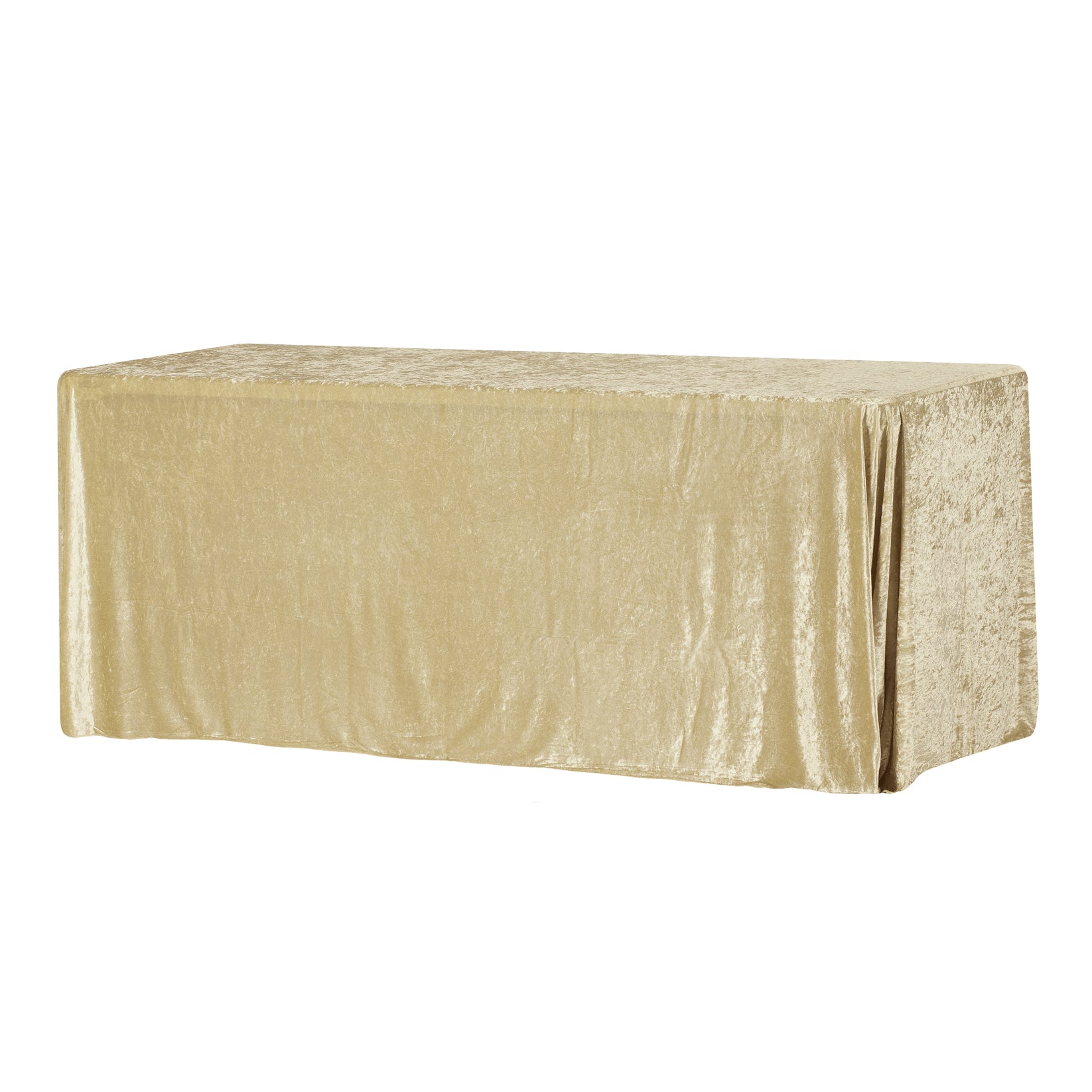 Velvet 90"x156" Rectangular Tablecloth Champagne - CV Linens™