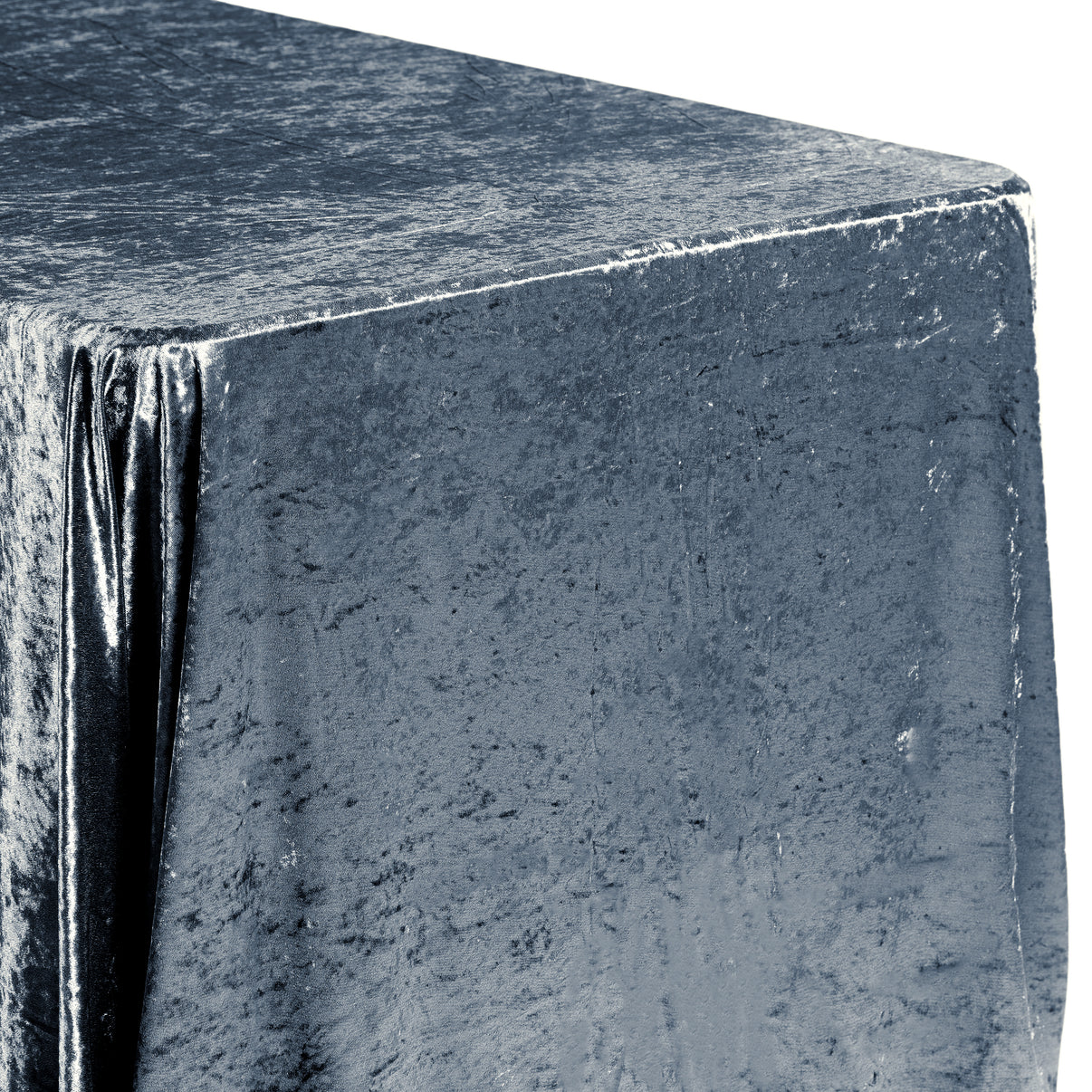 Velvet 90"x156" Rectangular Tablecloth Dark Slate Blue - CV Linens™