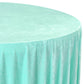 Velvet 120" Round Tablecloth - Light Turquoise - CV Linens™