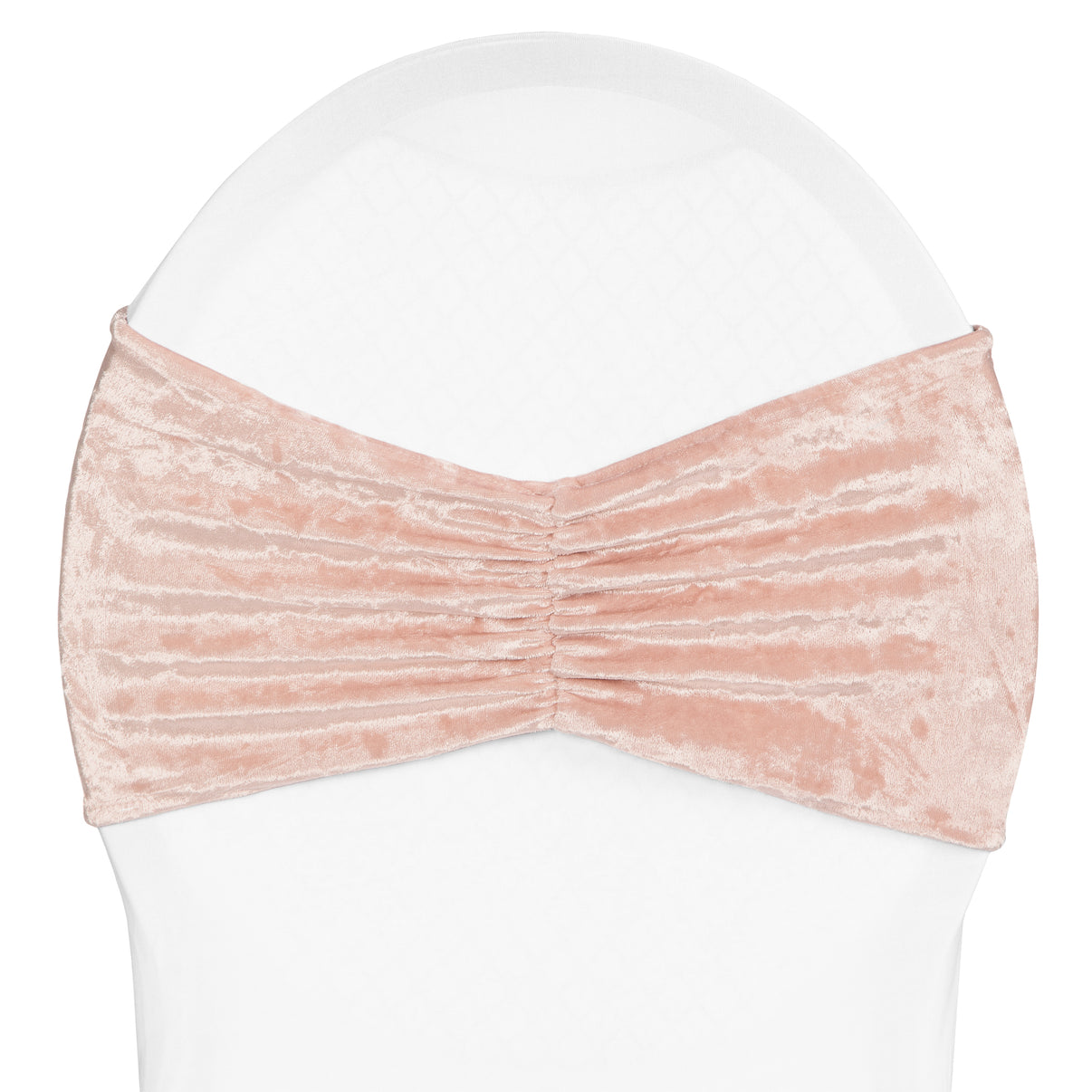 Velvet Ruffle Stretch Chair Band - Blush/Rose Gold - CV Linens™