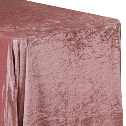 Velvet 90"x132" Rectangular Tablecloth Dark Dusty Rose/Mauve - CV Linens™