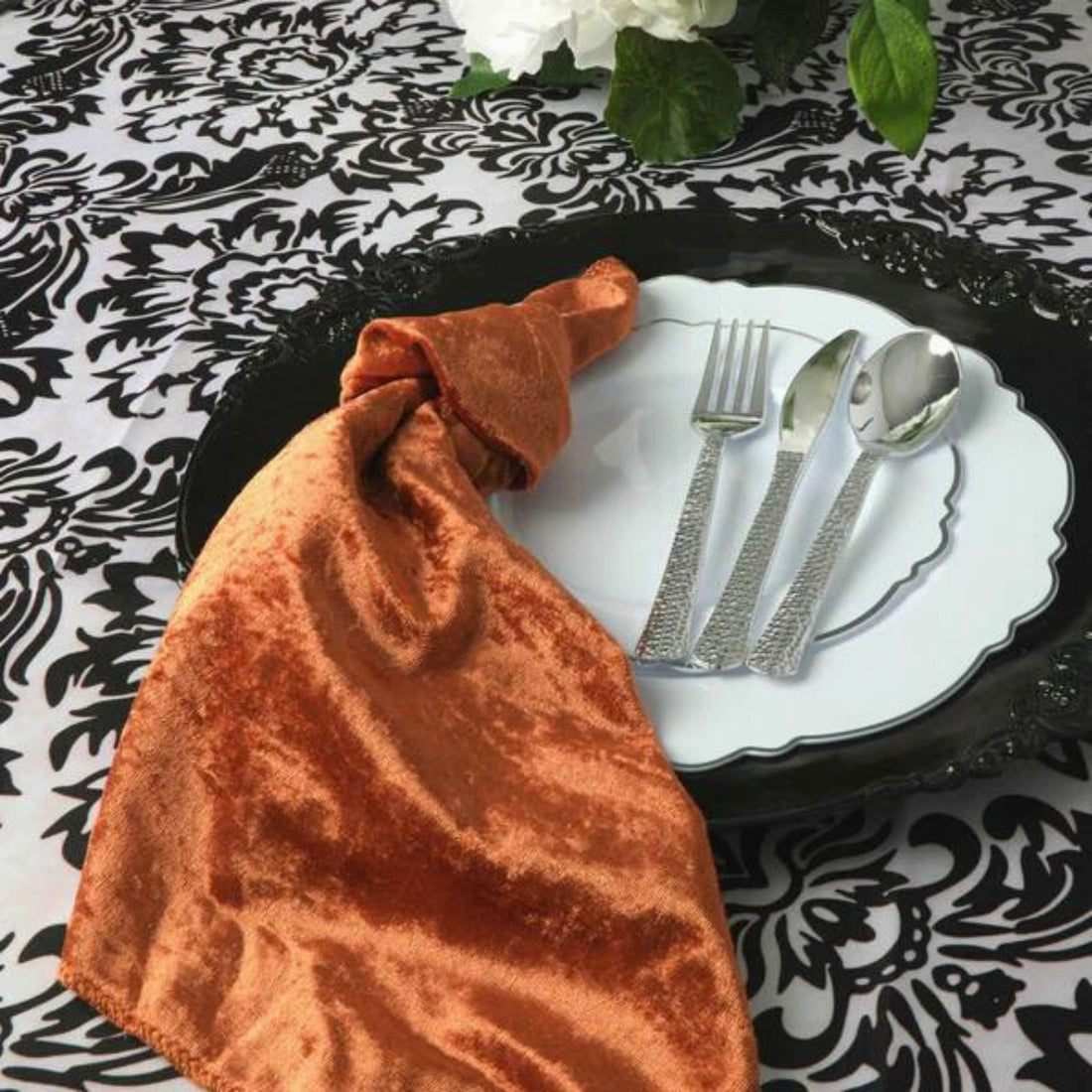 Velvet 20"x20" Linen Napkin - Terracotta - CV Linens™