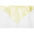 Square 72" Satin Table Overlay - Yellow - CV Linens™