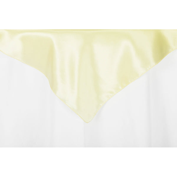 Square 72 inch Satin Overlay Yellow - CV Linens